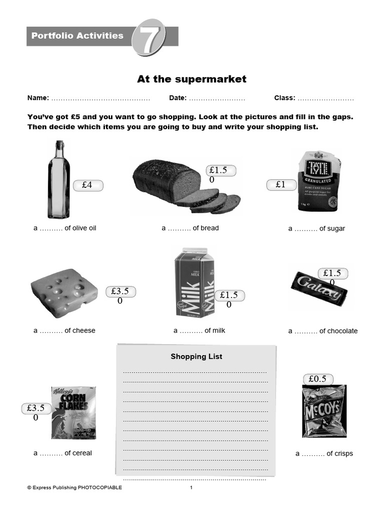 Spark 1 INT Portfolio 7 | PDF | Foods