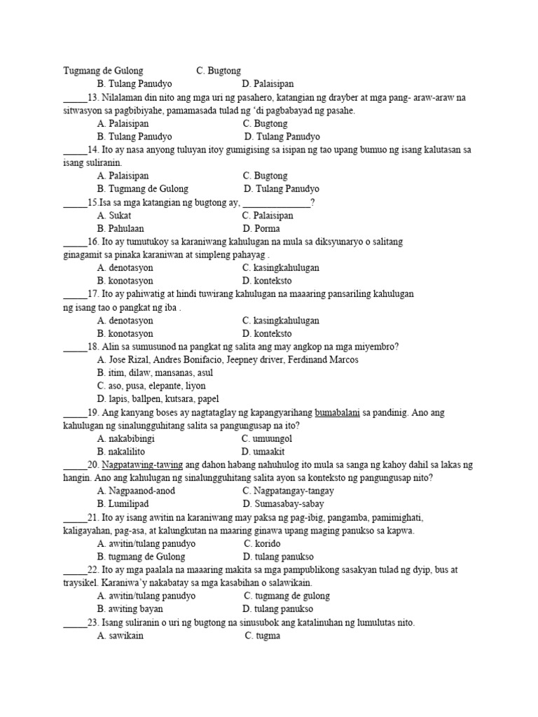 Tugmang de Gulong C | PDF