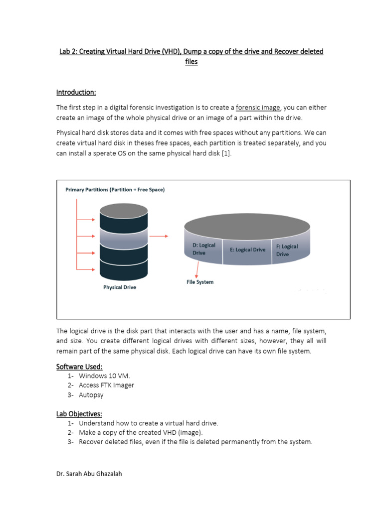 Lab 2 Recover Deleted Files From Drive | PDF | Computer File | Hard ...