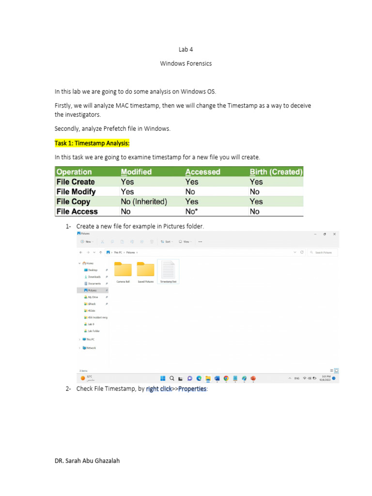 LAb 5 Windows Forensics | PDF | Computer File | Data Management