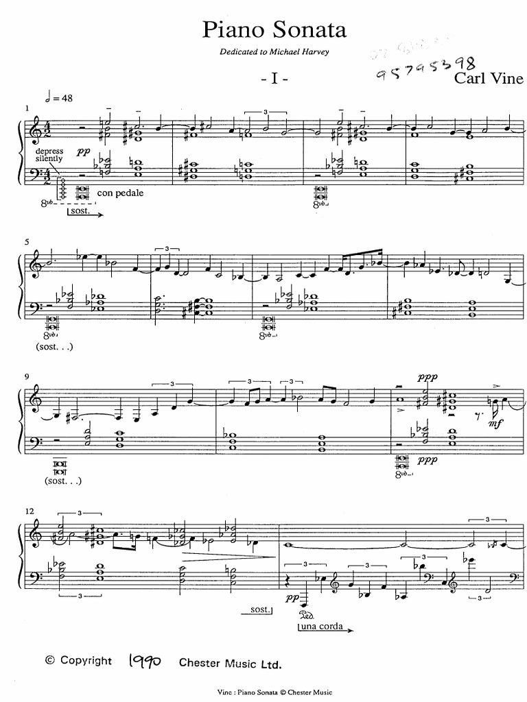 Piano Sonata No.1 - (Carl Vine) | PDF