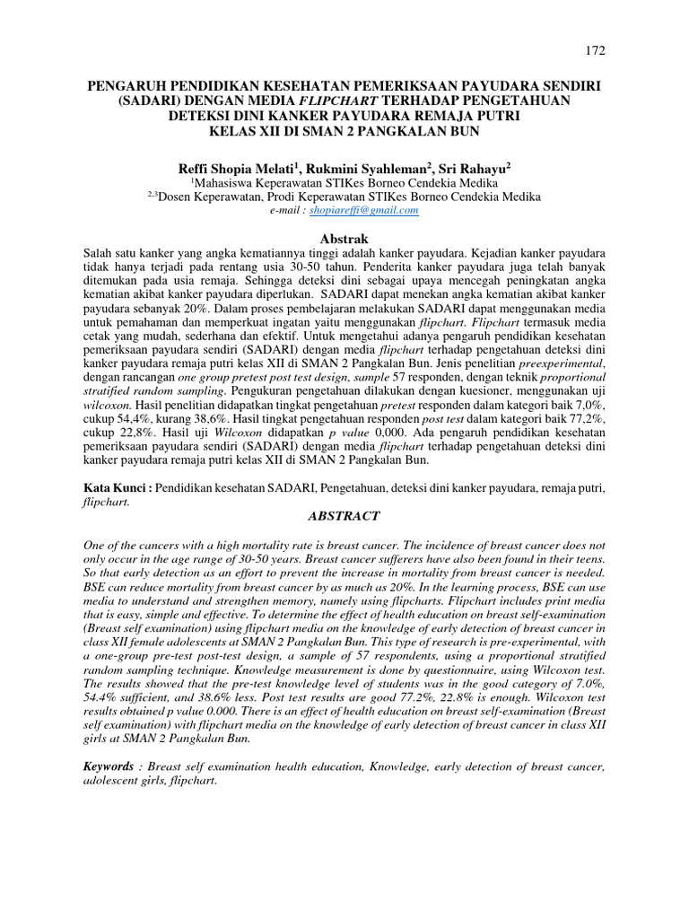 19 Reffi+Shopia STIKes+Borneo+Cendekia+Medika+Pangkalan+Bun 172-180-1 | PDF
