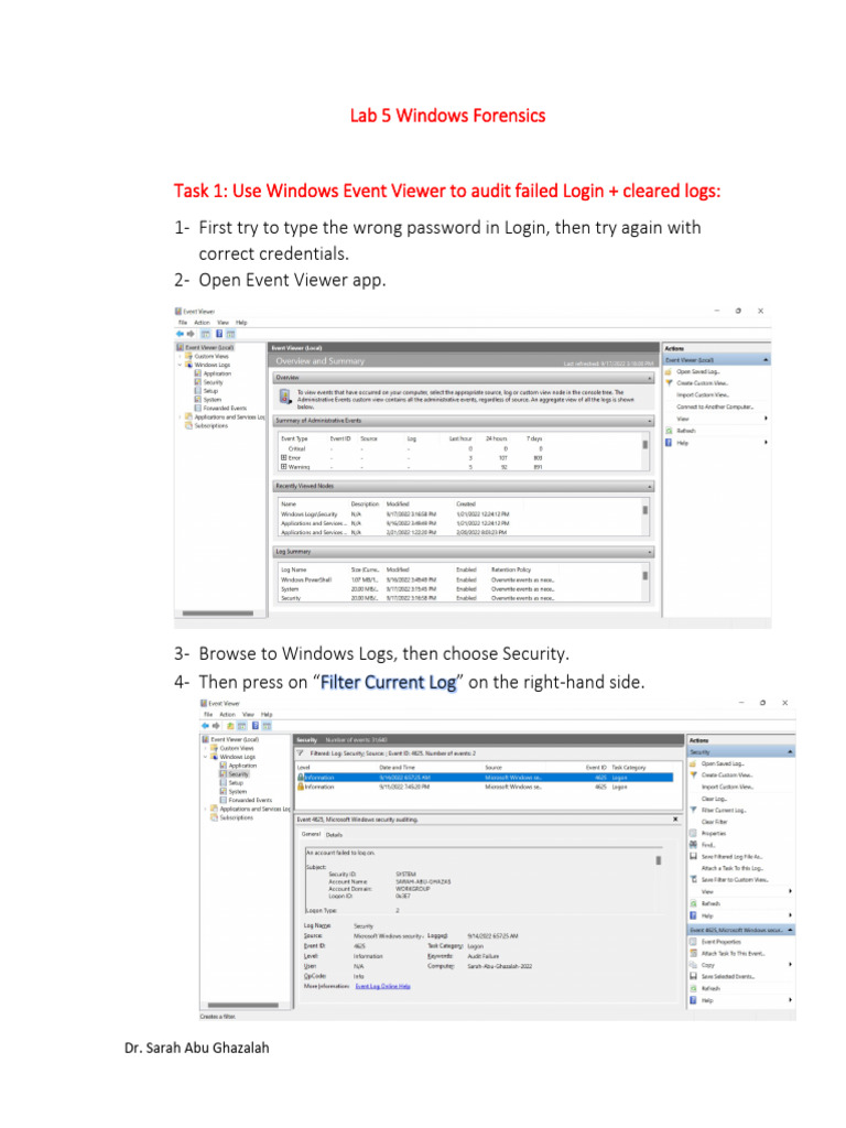Windows Forensics Guide for IT Students | PDF