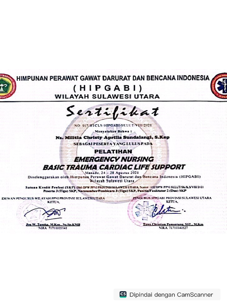 Sertifikat BTCLS | PDF