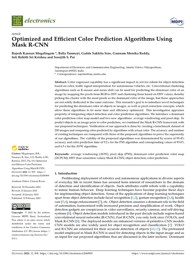 Optimized and Efficient Color Prediction Algorithm | PDF | Cluster ...