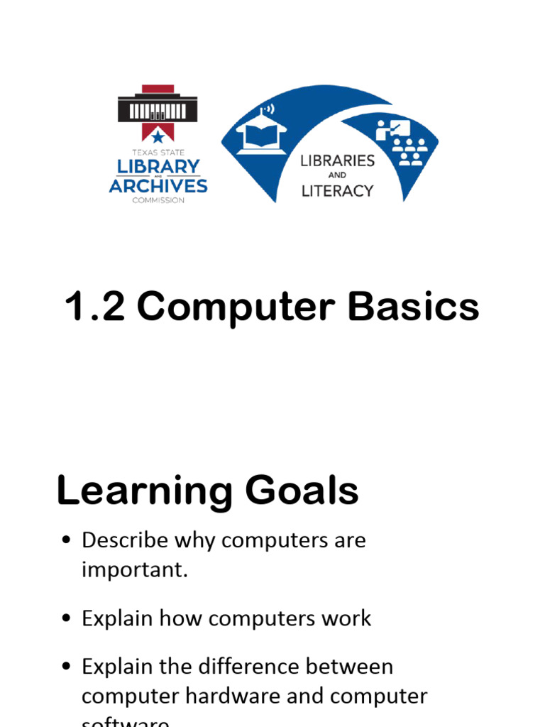 Computer Basics Presentation | PDF | Computer Data Storage | Operating System