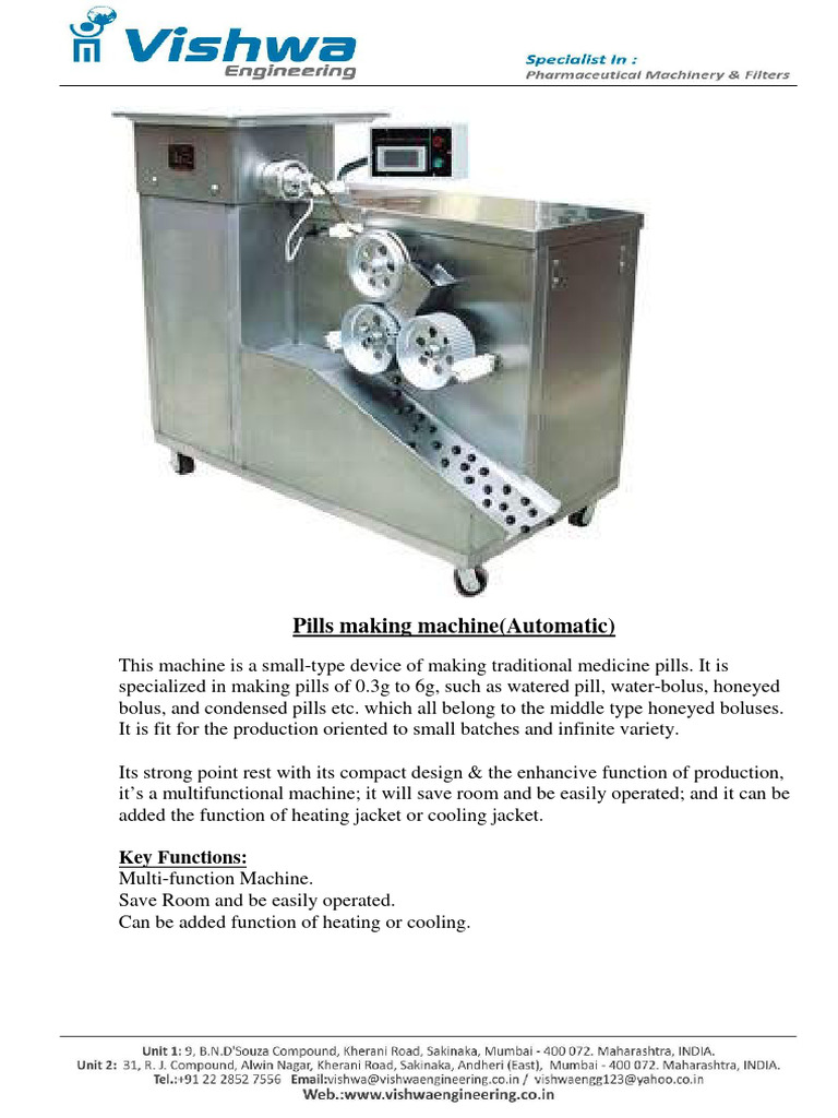 Pills Making Machine | PDF