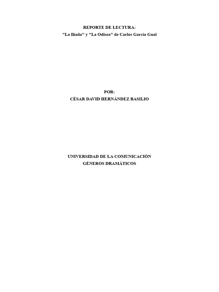 Reporte de Lectura 1 | PDF | Clásicos | Ficción general