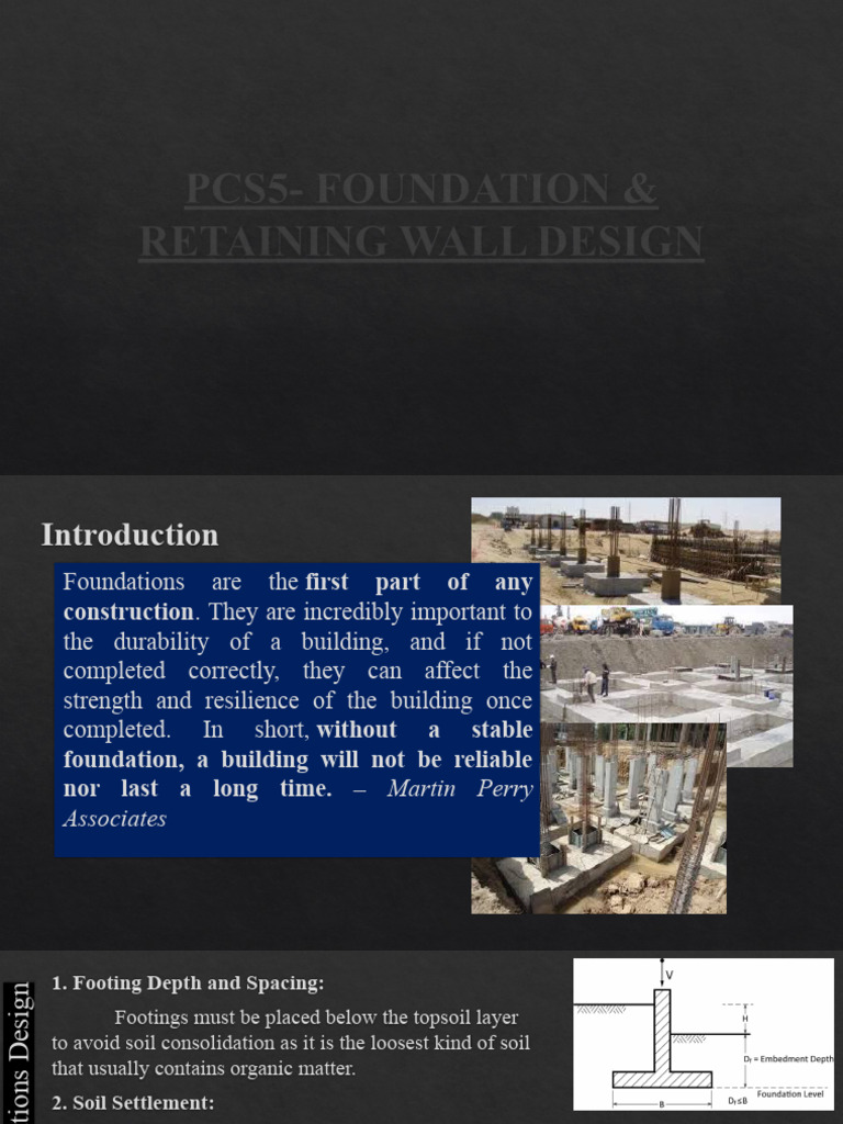 Lecture-1 | PDF | Foundation (Engineering) | Deep Foundation