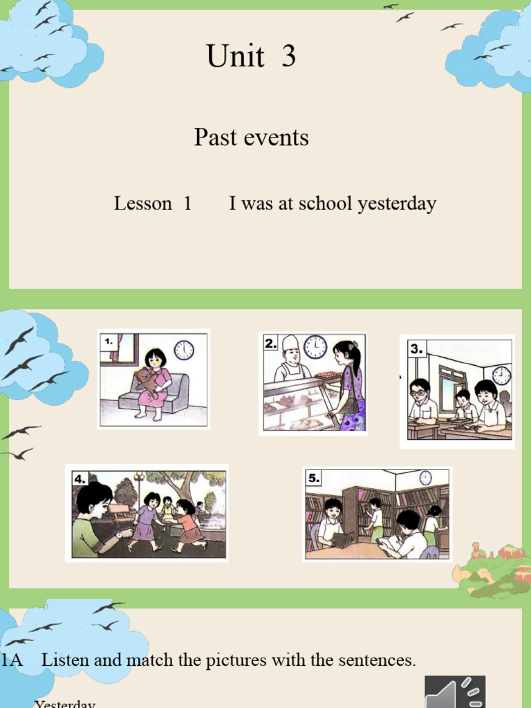 Grade 5 Unit 3 (Lesson1) 1 | PDF | Grammatical Tense | Language Mechanics