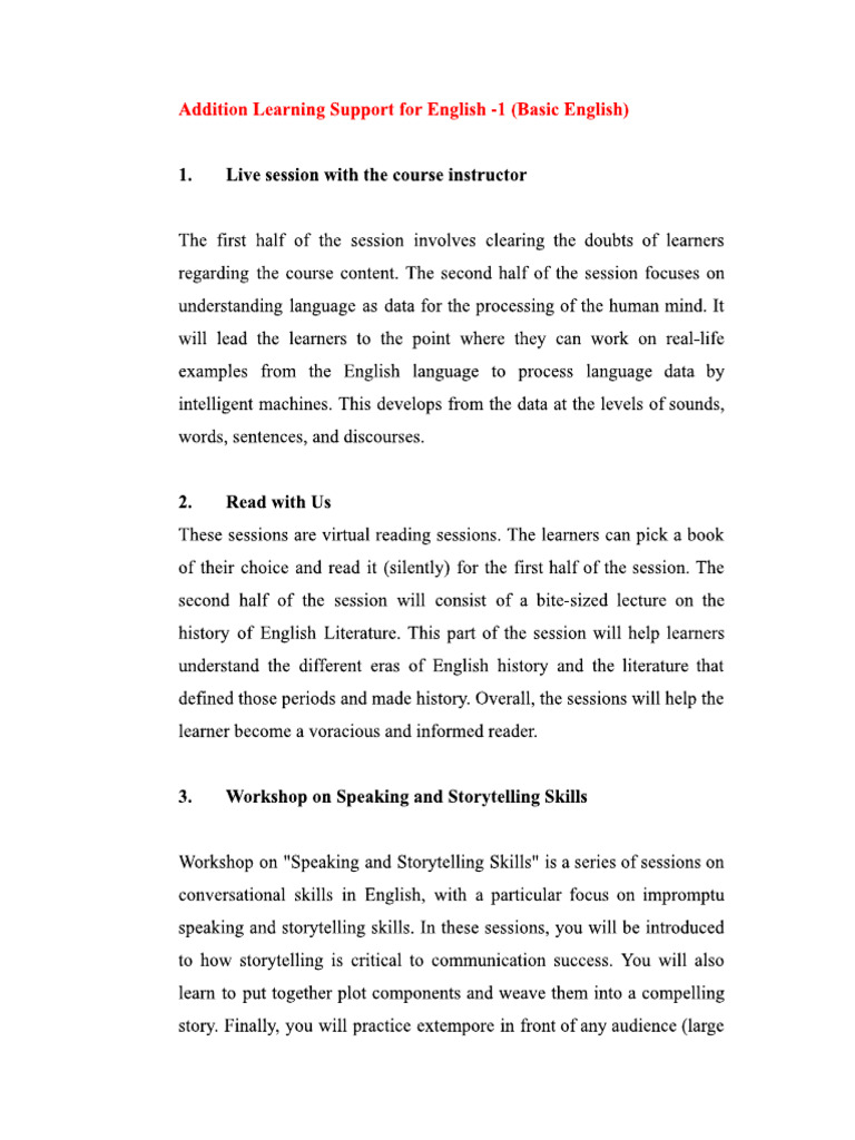 Addition Learning Support For English - 1 (Basic English) | PDF