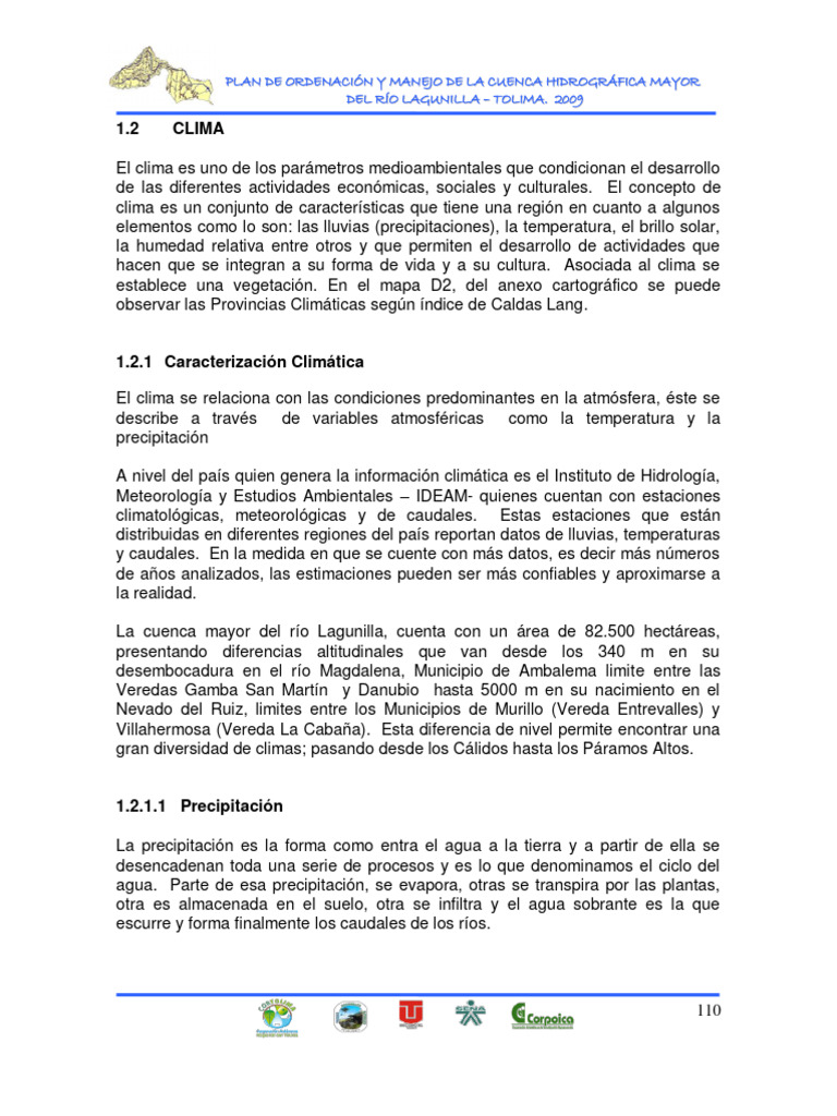 Caracterización Climática del Río Lagunilla | PDF | Clima | Precipitación