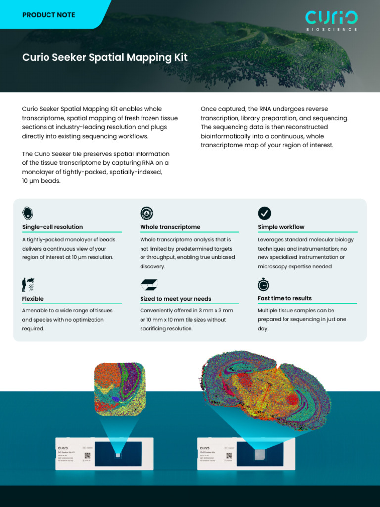 Product Note Curio Seeker 3x3 - 10x10 1 | PDF | Transcriptome | Dna Sequencing