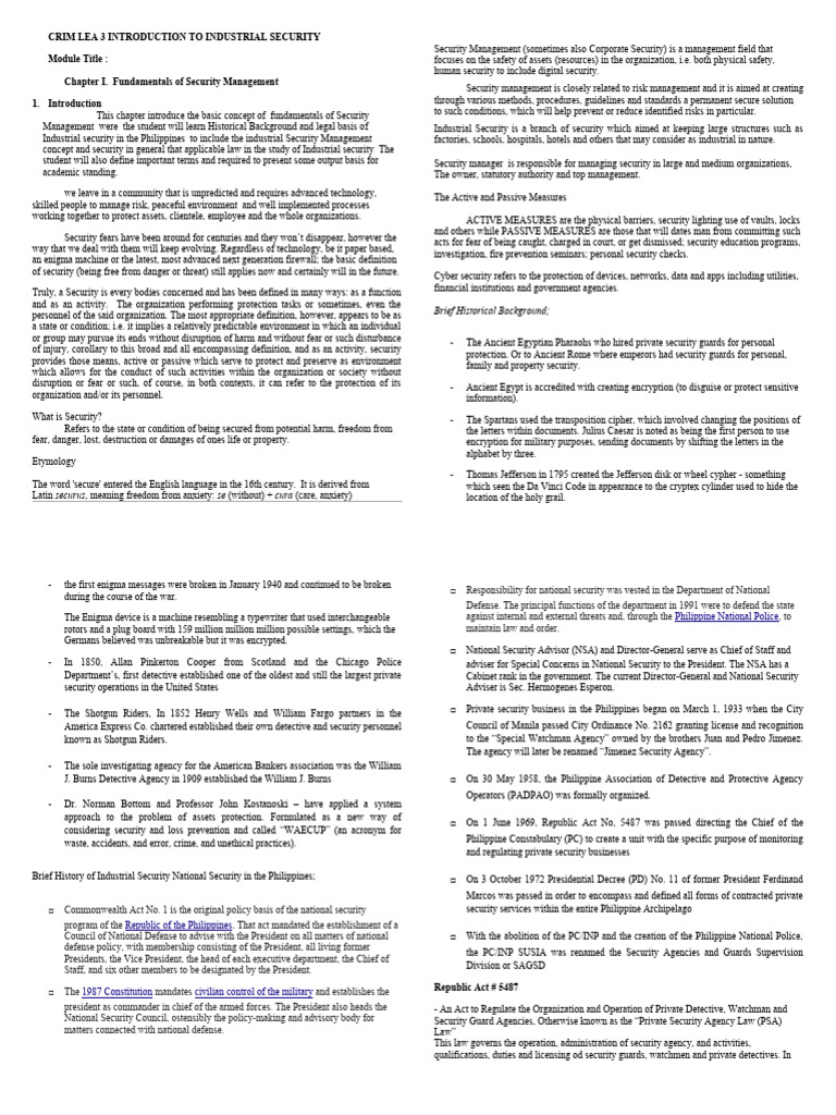 227 Module | PDF | Physical Security | Security Guard