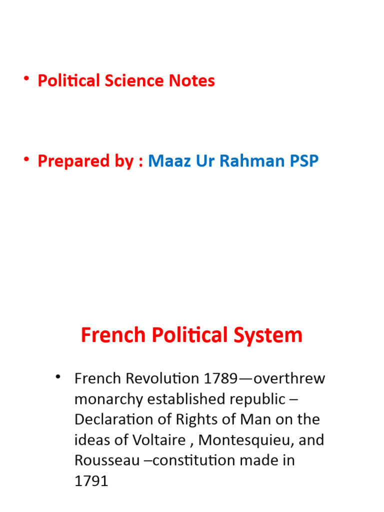 French Political System 7 | PDF | Republic | Decree