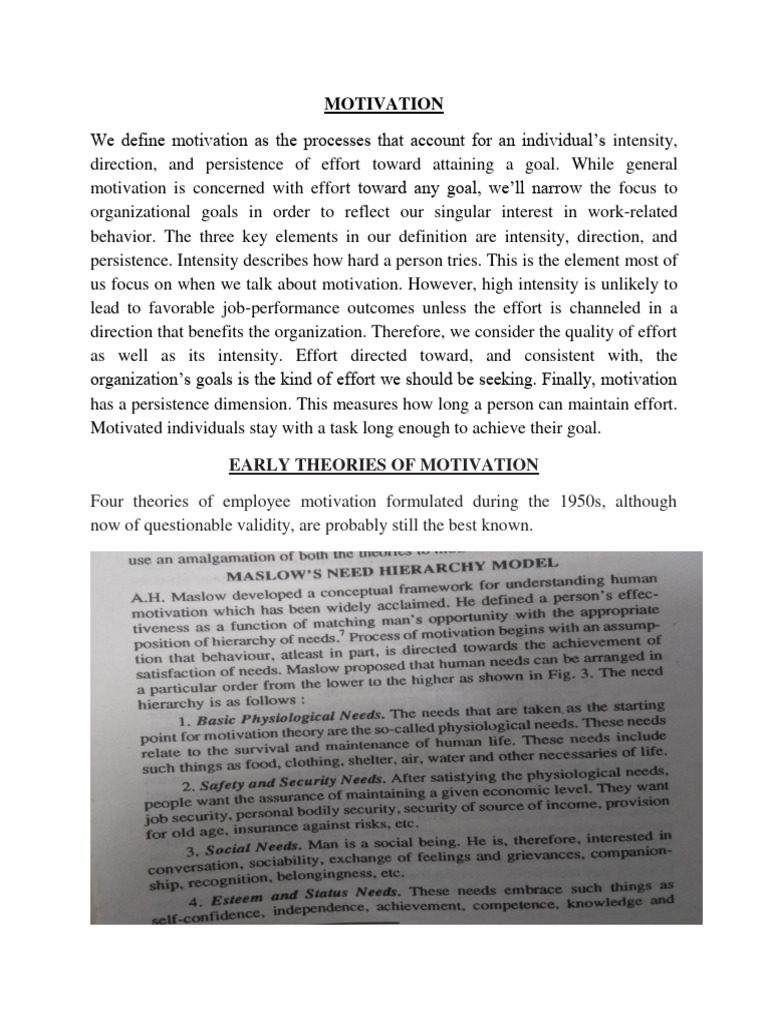 Motivation | PDF | Motivational | Motivation