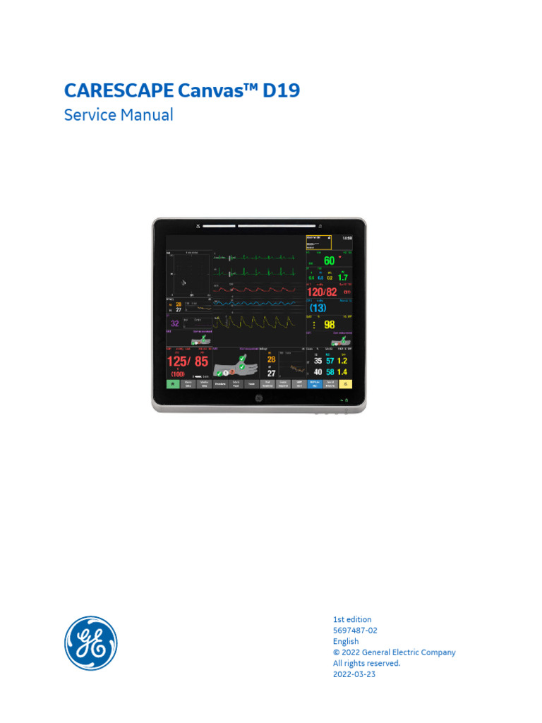 5697487-02 1st CARESCAPE Canvas D19 SM v3-3 | PDF | Usb | Electrostatic Discharge