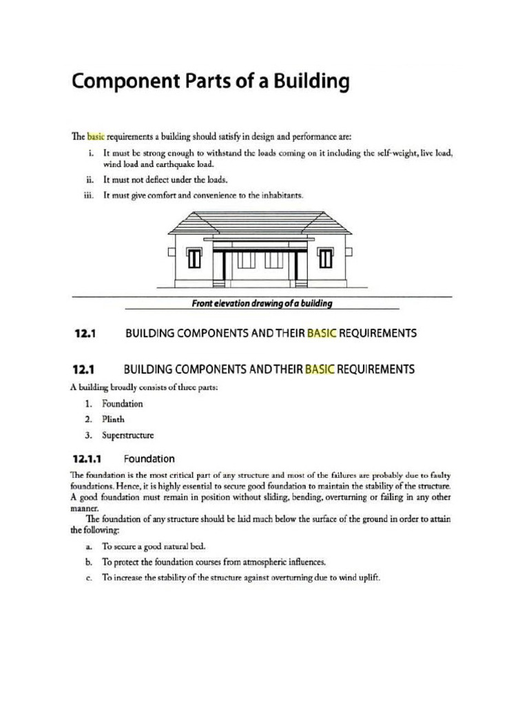 Components of Buildings 1 | PDF