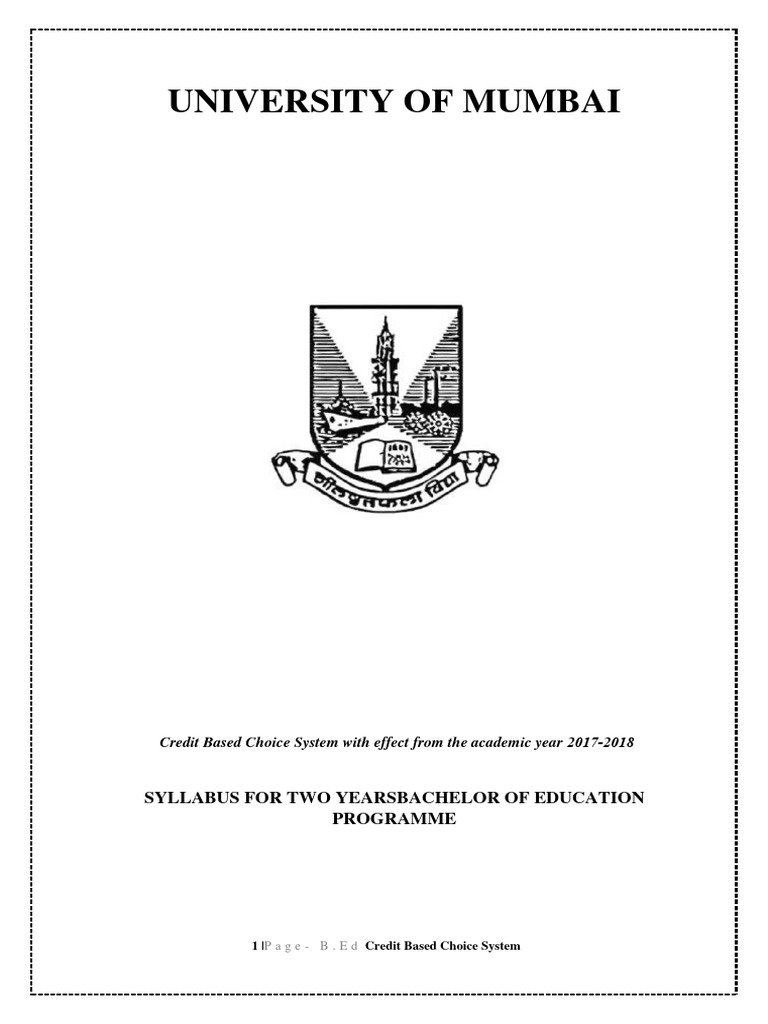 B.Ed Syllabus Sem I 2023-2024 | PDF | Course Credit | Curriculum