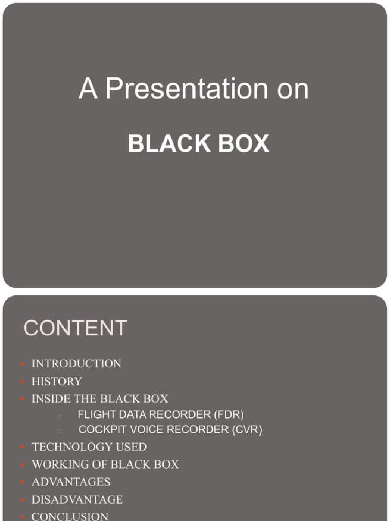 Black Box PPT 79083574 | PDF