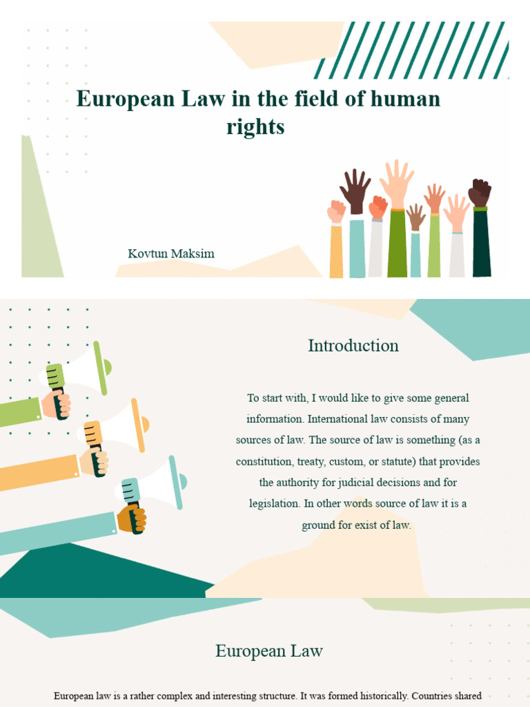 European Law in The Field of Human Rights | Download Free PDF ...