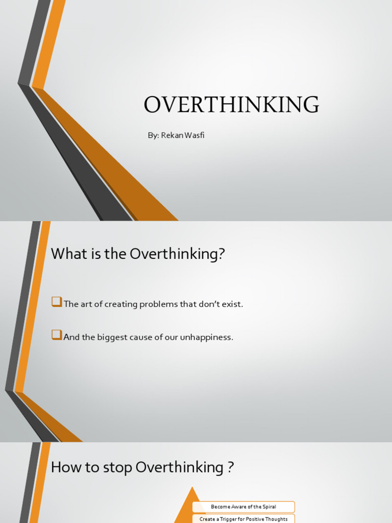 OVERTHINKING | PDF | Self-Improvement
