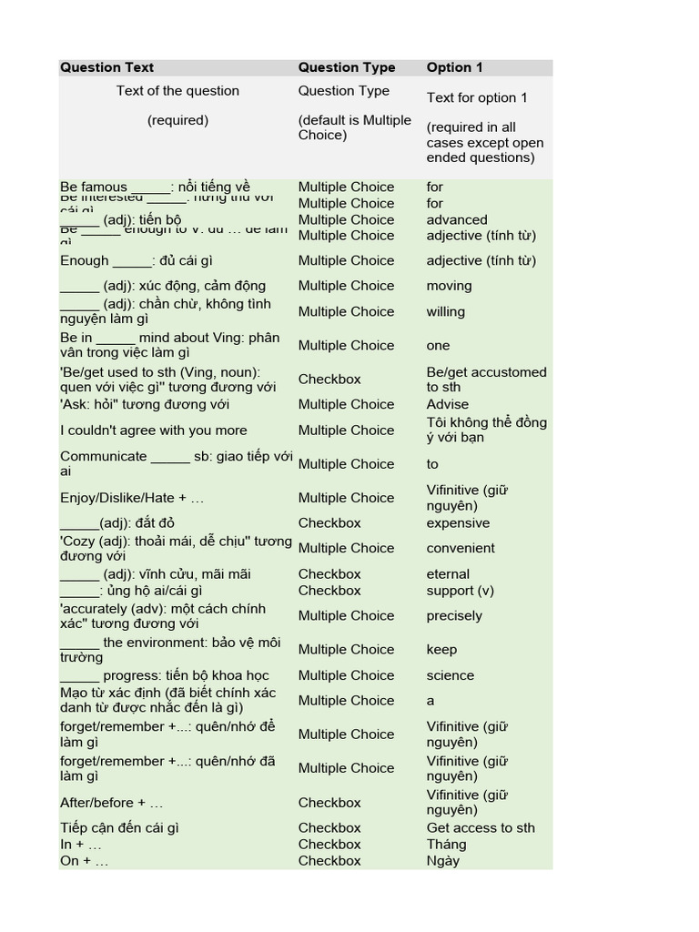 Quiz Izz Sample Spreadsheet | PDF