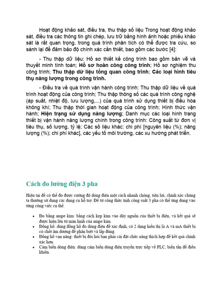 Khao Sat Tai, Nang Luong Tieu Thu | PDF