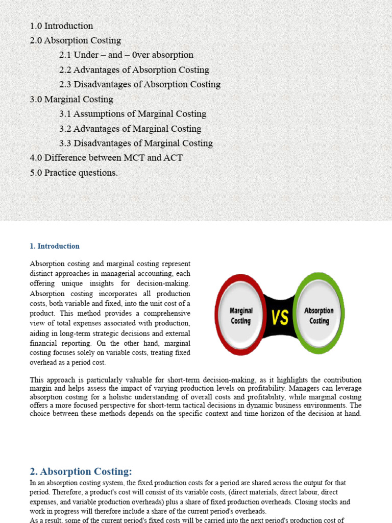 MCT & Act | PDF | Cost Accounting | Inventory