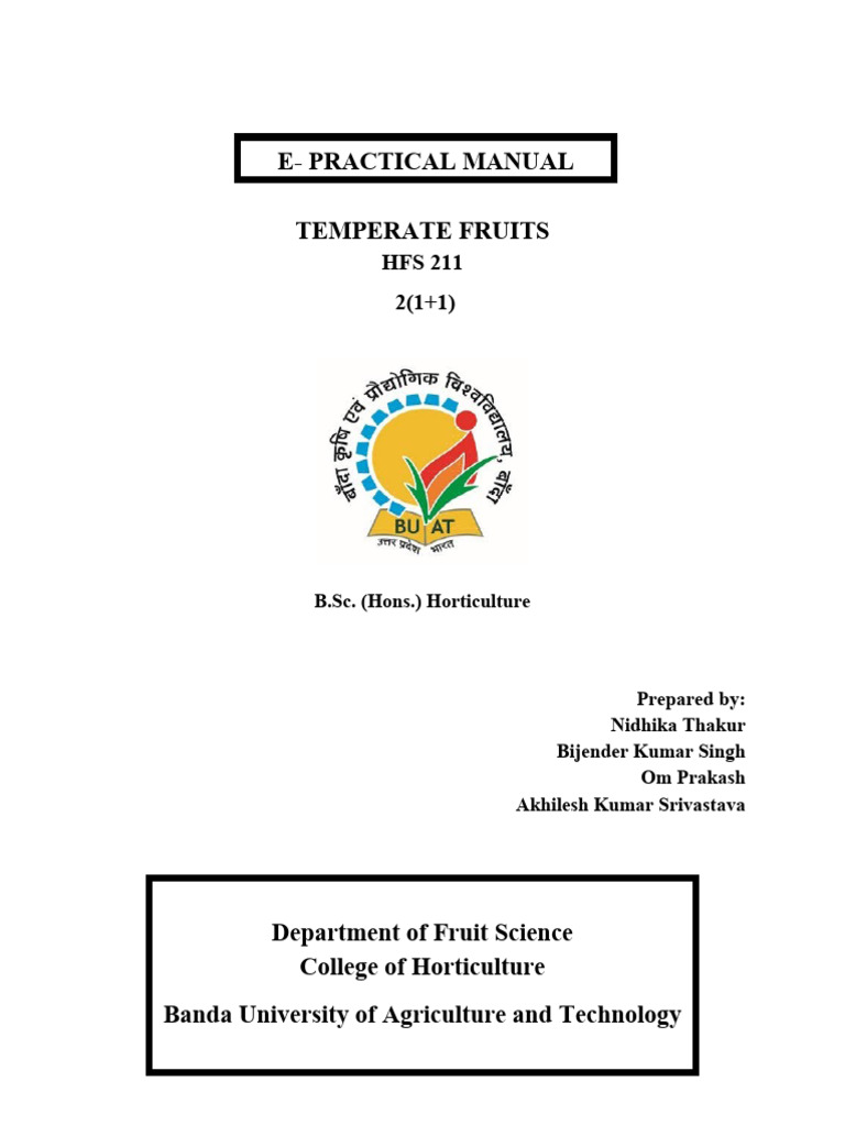 E-mannual-Temperate-Fruits-1 | PDF | Plants | Fruit