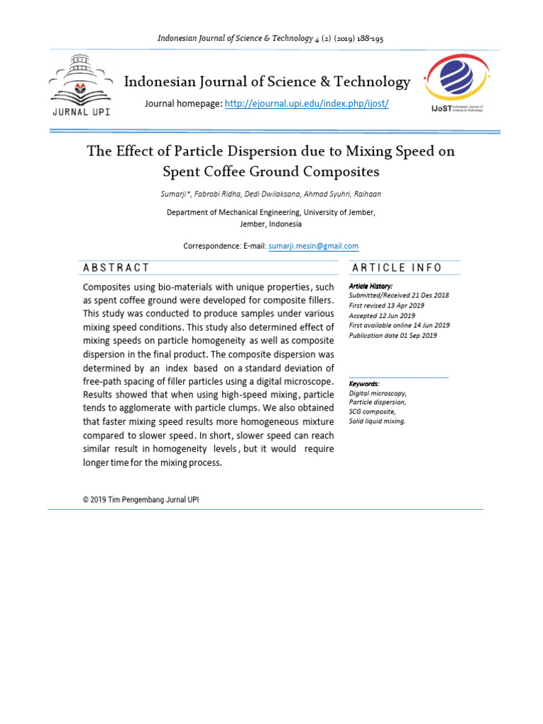 Indonesian Journal of Science & Technology 4 (2) (2019) 188-195 | PDF ...