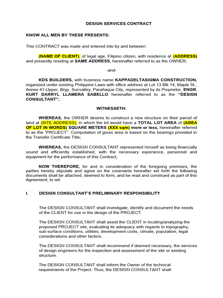 DESIGN CONTRACT | PDF | Alternative Dispute Resolution