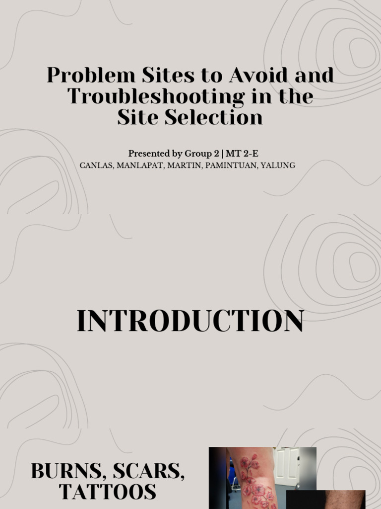 Problem Sites to Avoid and Troubleshooting in the Site Selection | PDF ...