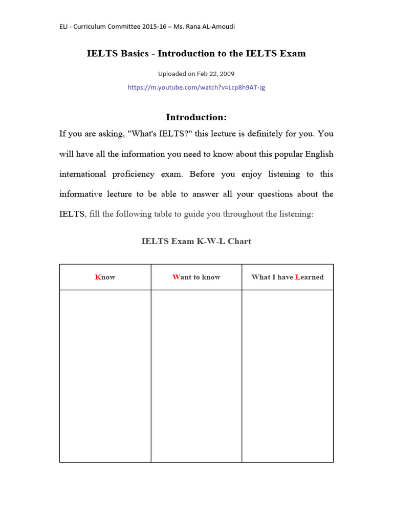 IELETS Basics PDF | PDF | International English Language Testing System ...