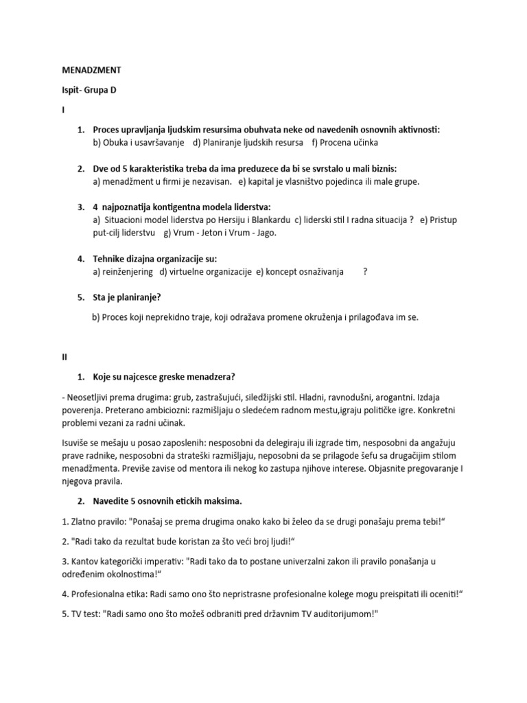 MENADZMENT | PDF