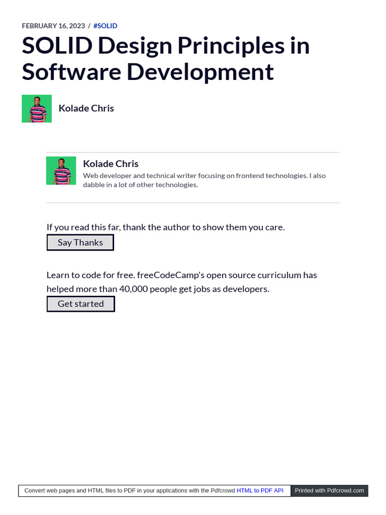 WWW Freecodecamp Org News Solid Design Principles in Softwar | PDF WWW Freecodecamp Org News Solid Design Principles in Softwar | PDF