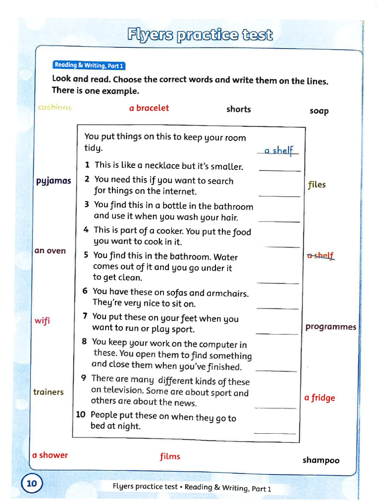 Get Ready For Flyers (Worksheet 2) | PDF
