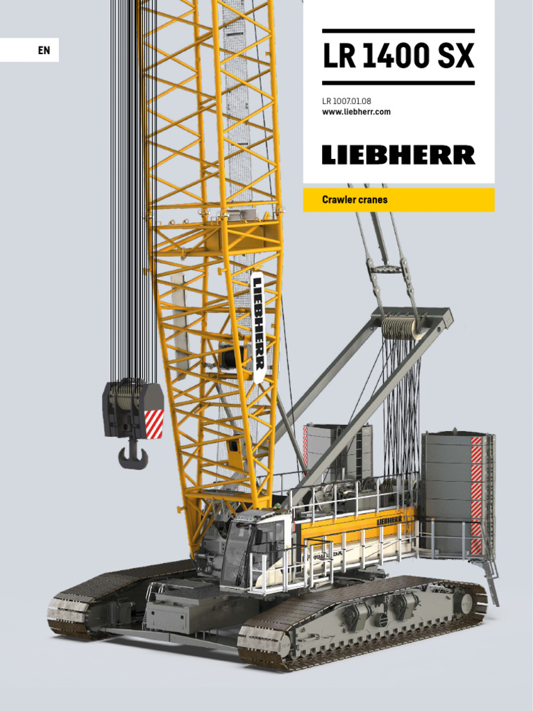 Liebherr LR 1400 Crawler Crane Technical Data Sheet Specifications ...