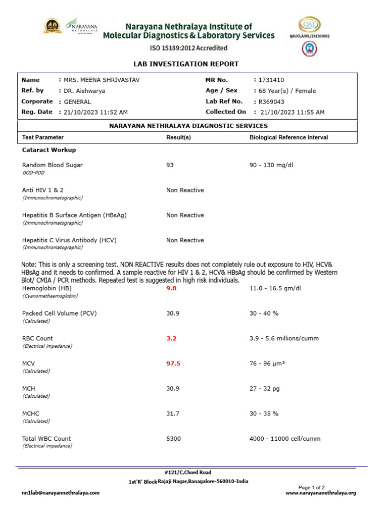 Lab Investigation Report: God-Pod | PDF | Hepatitis C | Medical Specialties