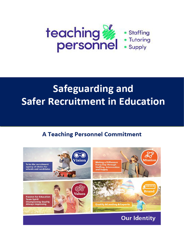 Safeguarding and Safer Recruitment | PDF | Child Abuse | Teachers