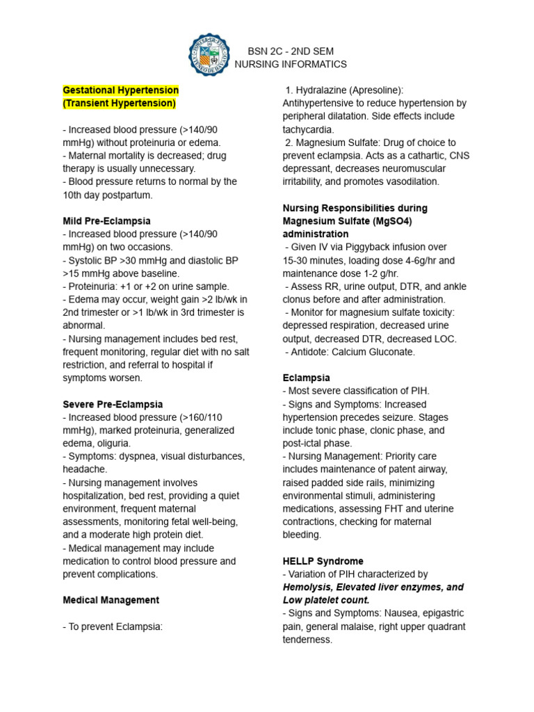 BSN 2C MCN Lec Transes 1 1 | PDF | Gestational Diabetes | Pregnancy