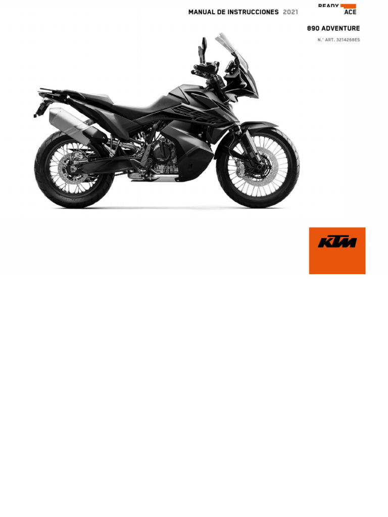 Manual KTM 890 ADVENTUR 2021 | PDF | Vehículos | Tecnología de vehículos