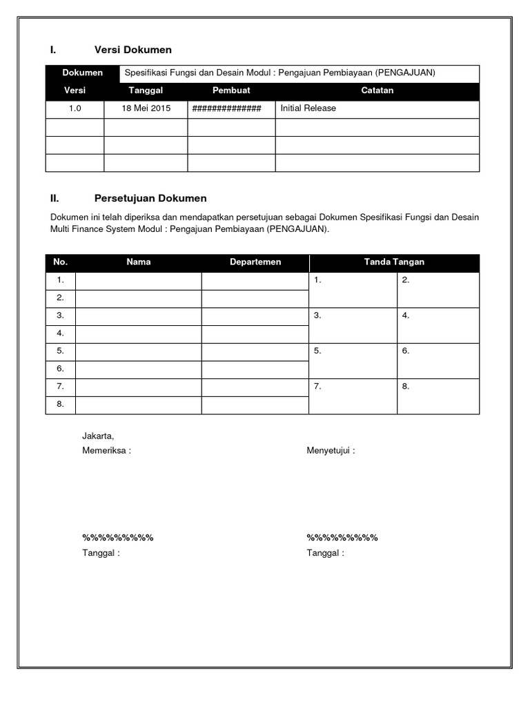 Contoh Module Pengajuan | PDF | Bisnis | Pengelolaan Keuangan & Uang