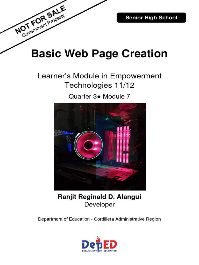 Etech12 q3 Mod7 Basic-Webpage Creation | PDF | World Wide Web ... Etech12 q3 Mod7 Basic-Webpage Creation | PDF | World Wide Web ...