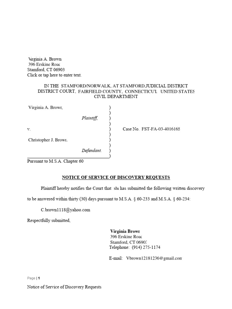 Notice of Service of Discovery Requests | PDF