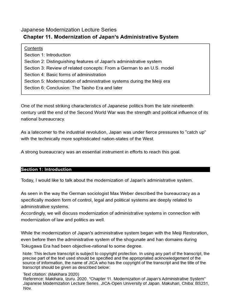 Modernization Chapter 11 | PDF | Bureaucracy | Modernization Theory