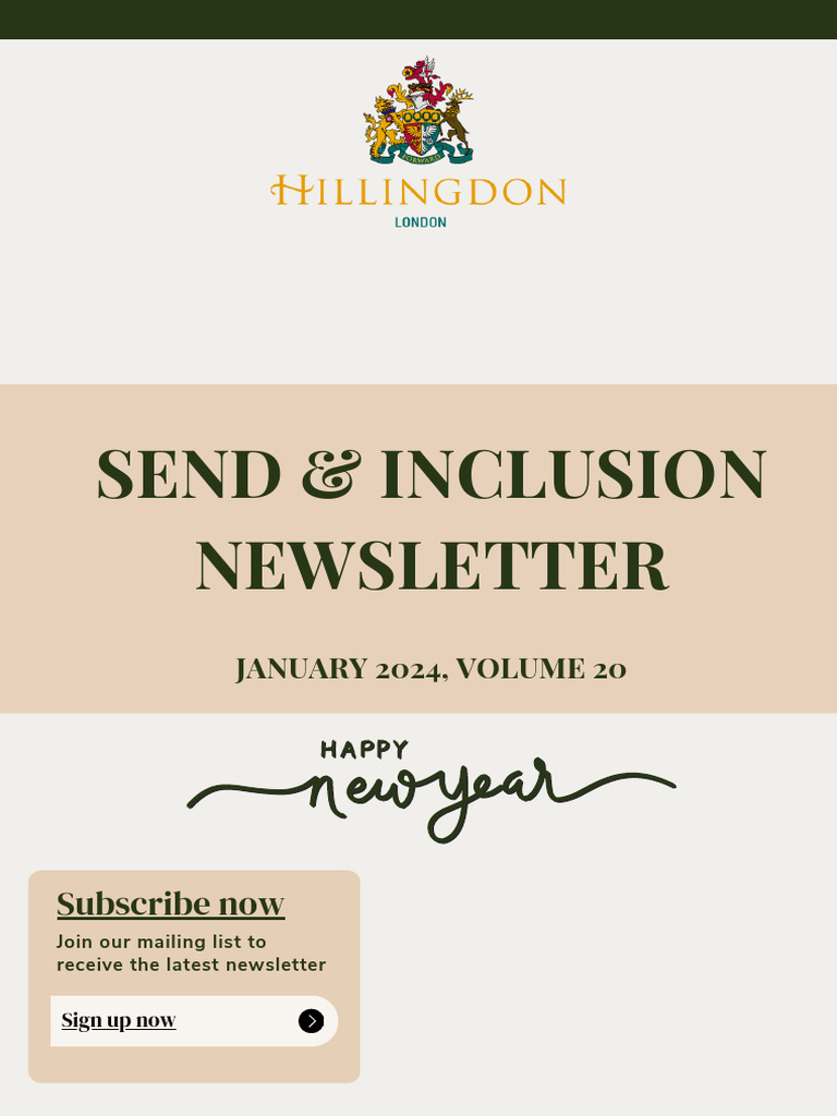 Send & Inclusion Newsletter: Subscribe Now | PDF | Special Education