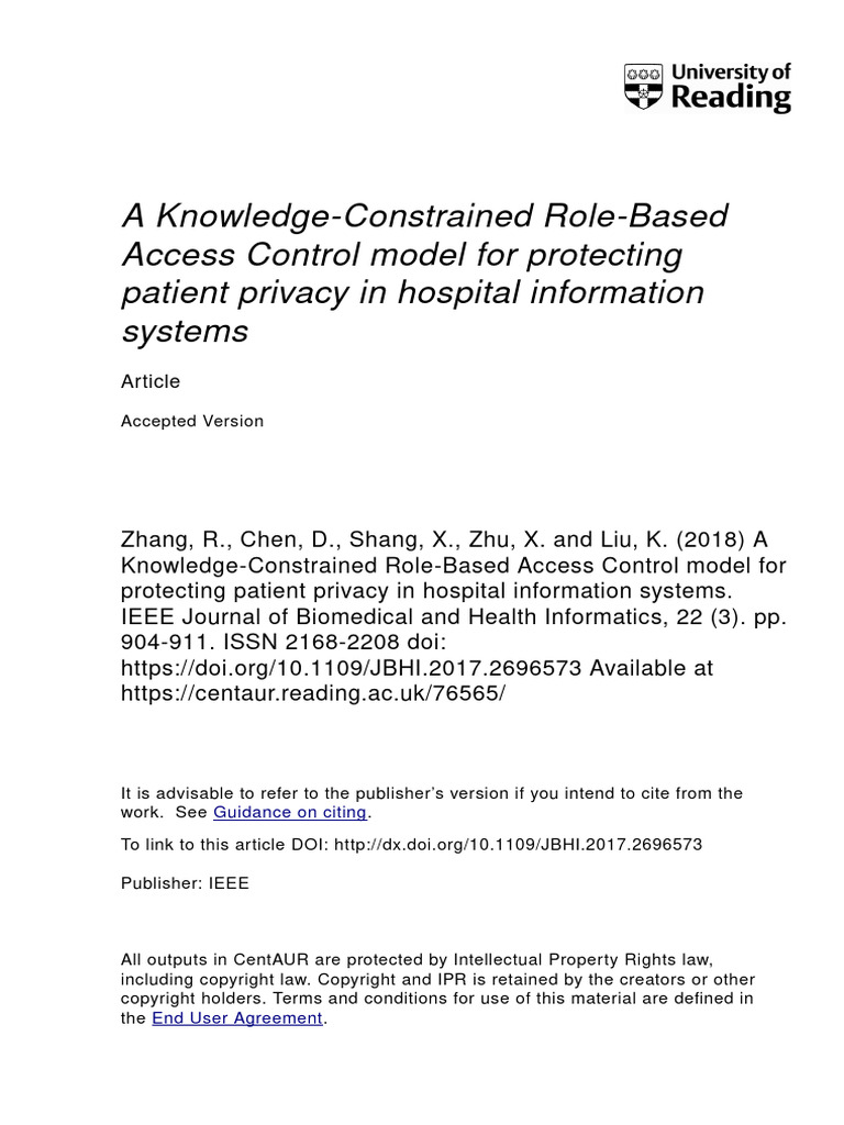 A Knowledge-Constrained Access Control Model For Protecting Patient Privacy in Hospital ...