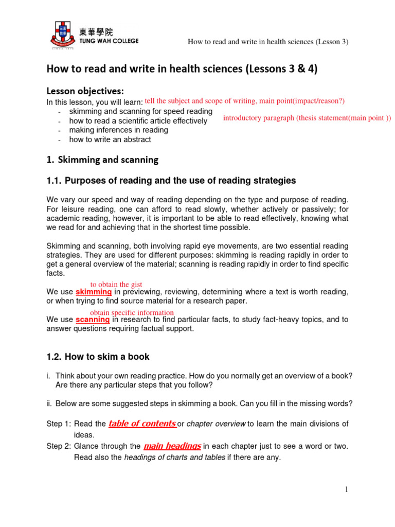 Effective Reading and Writing in Health Sciences | PDF | Caffeine | Sleep