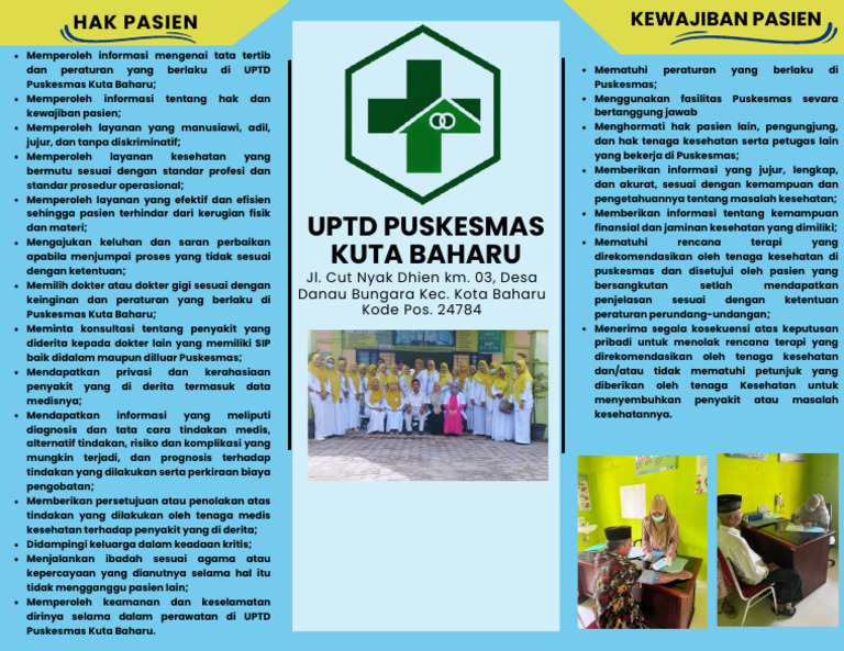 Leaflet PUSKESMAS KUTA BAHARU | PDF